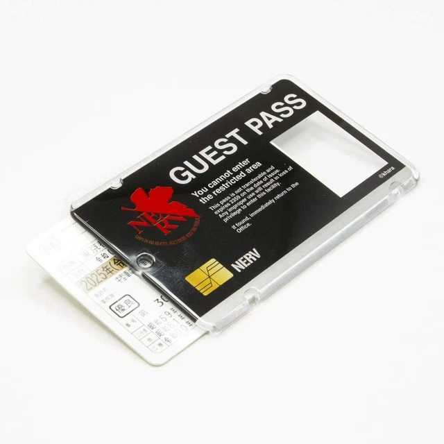 EVANGELION ACRYLIC PASS Case NERV ID Card Holder GUEST PASS 59mm x 96mm ...