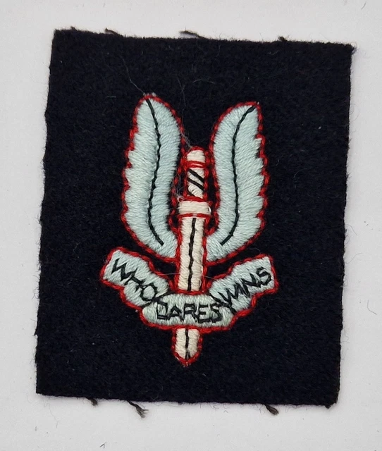 ORIGINAL 1980S BRITISH Army SAS Who Dares Wins Embroidered Beret/Cap ...