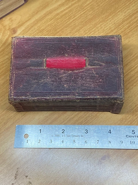 HOLY BIBLE 1857 Pre Civil War Era John Trow Publishing Rare Pocket ...