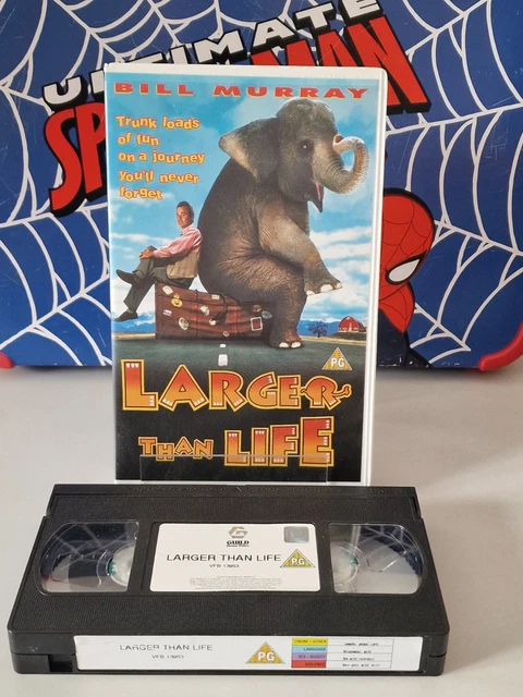 LARGER THAN LIFE Ex Rental VHS Tape Big Box Bill Murray 1996 £8.95 ...