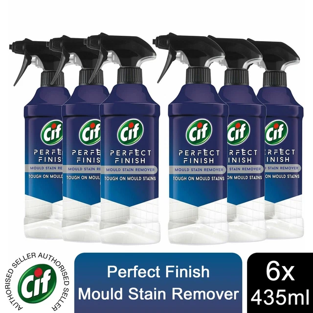 CIF PERFECT FINISH Mould Stain Removal Spray, 6 Packs of 435ml £14.99 ...