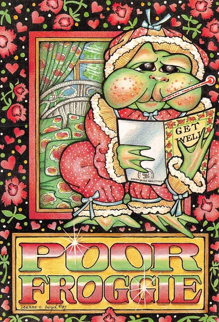 LEANNE C. BOYD Poor Froggie Get Well 4x6 1987 Postcard 6712c $3.74 ...