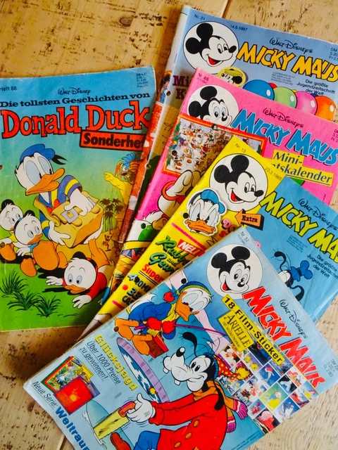 5 X German Disney Comic Novels C1980s Inc Micky Maus And Donald Duck £1875 Picclick Uk