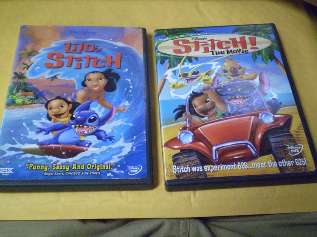 (2) DISNEY LILO & Stitch Children's DVD Lot: Lilo & Stitch + Stitch ...