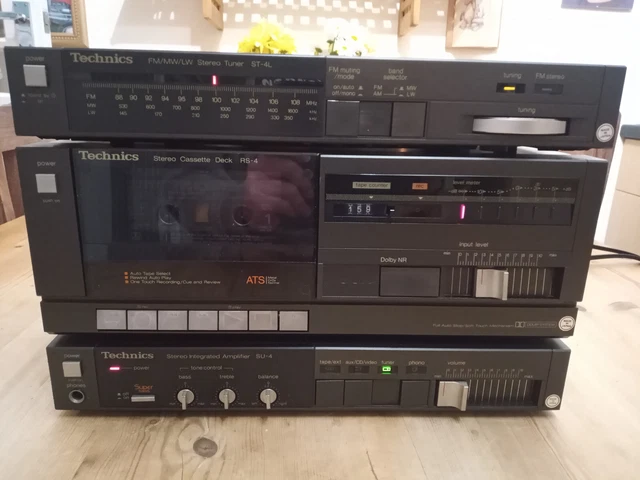 TECHNICS HIFI INTEGRATED Amplifier SU-4, Tuner ST-4L, Tape/Cassette Deck RS-4 £39.99 - PicClick UK