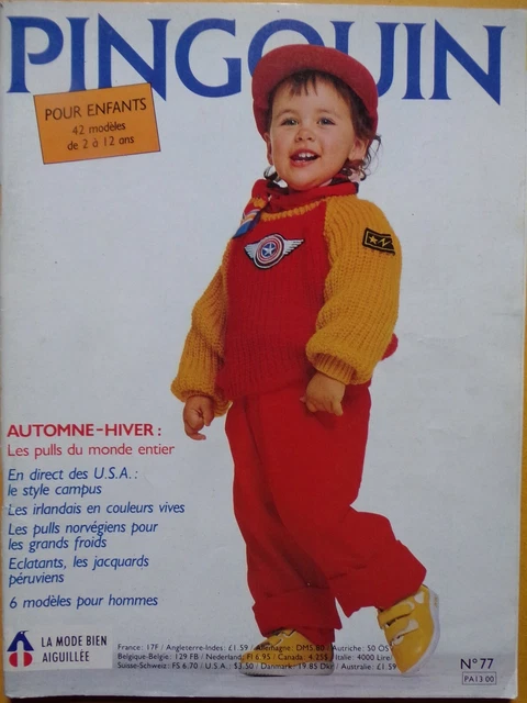 § CATALOGUE ANCIEN laine tricot PINGOUIN n° 77 enfants EUR 6,00 ...