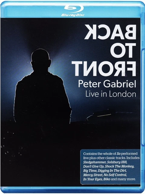 PETER GABRIEL - Back To Front-Live In London Blu-Ray Neu EUR 27,49 ...