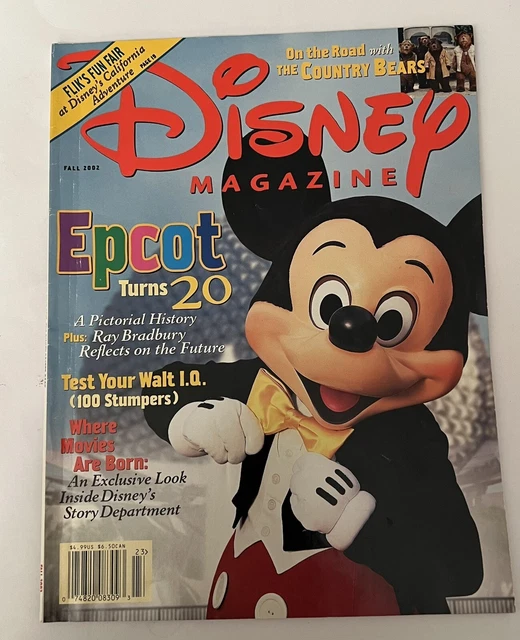 DISNEY MAGAZINE FALL 2002 ,Micky mouse ,Epcot turns 20, Perfect ...