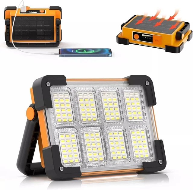 LED RECHARGEABLE WORK Light Spot Light Portable Floodlight with Power ...