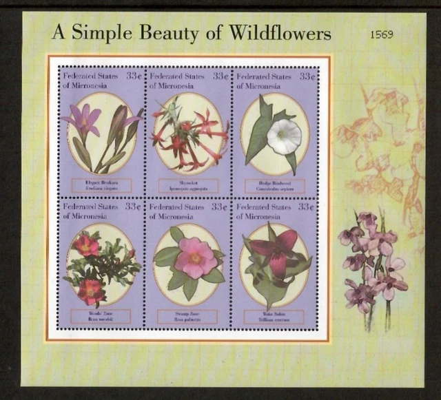 MICRONESIA 2000 - Flowers Orchids Plants - Sheet of 6 Stamps - Scott ...