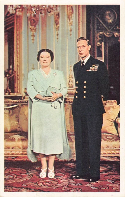 THEIR MAJESTIES KING George VI & Queen Elizabeth Postcard Portrait ...
