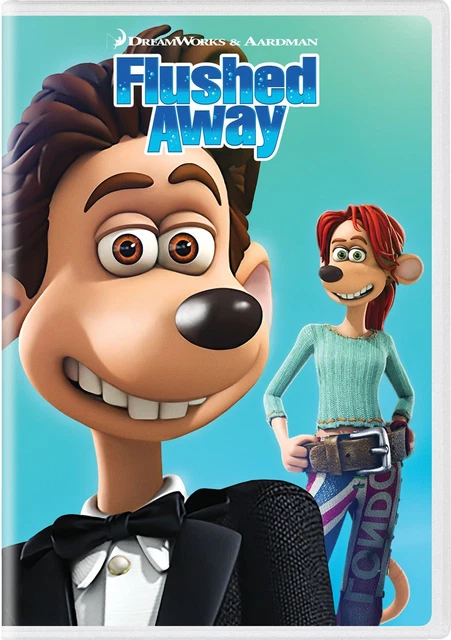 FLUSHED AWAY (DVD) Hugh Jackman Kate Winslet Jean Reno Bill Nighy (US ...