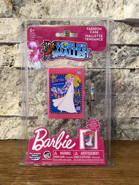 MATTEL BARBIE WORLDS Smallest Barbie Case Blue Bathing Suit + Mystery ...
