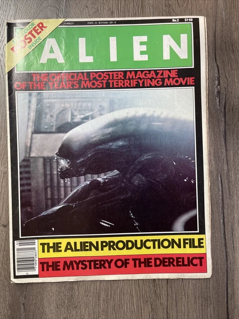 VINTAGE ALIEN OFFICIAL Poster Magazine 1979 Full Color Fold-Out Wall ...