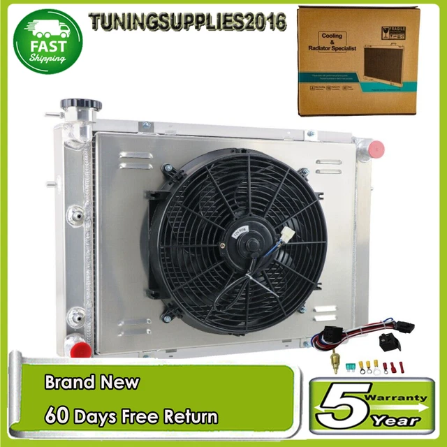 3ROW RADIATOR+SHROUD FAN For HOLDEN Commodore VL VN VG VP VQ VR VS 5L ...