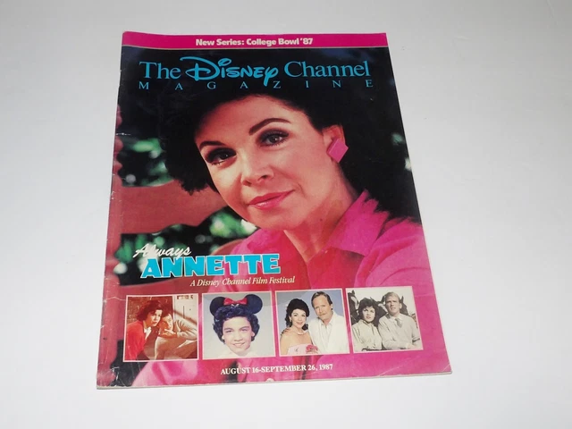 THE DISNEY CHANNEL Magazine - Aug-Sept 1987 - Annette Funicello Cover £ ...