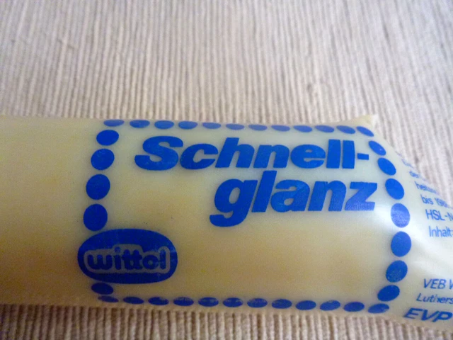 DDR WITTOL EDELWACHS Schnellglanz Bohnerwachs Weiß Transparent Tube ...