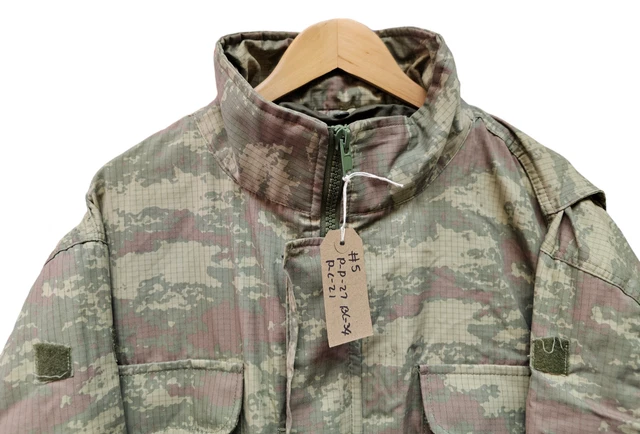 ORIGINAL TURKISH ARMY Armed Forces Rip Stop Camo Cold Weather Jacket ...