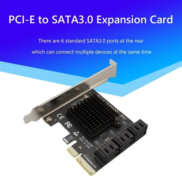 PCIE SATA ADAPTER 6 Port SATA III to PCI Express 3.0 X4 Internal ...