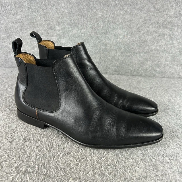 PAUL SMITH LEATHER Chelsea Boots Mens UK 8.5 EU 42.5 Black Slip On ...