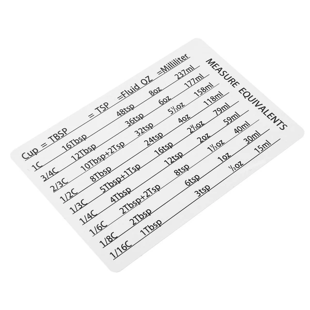 KITCHEN MEASUREMENT CONVERSION Chart Magnet Scale Comparison Table £5. ...