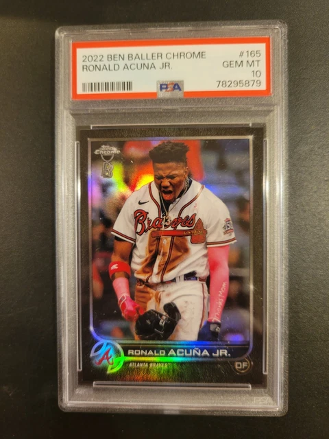 CARTE 2022 TOPPS Chrome Ben Baller Ronald Acuna Jr #165 Atlanta Braves PSA 10 🙂 EUR 91,73 ...