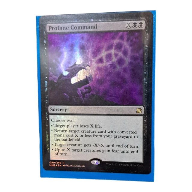 CARTE DE COMMANDE Mtg Profane feuille rare Modern Masters 2015 Magic the Gathering comme neuf ...