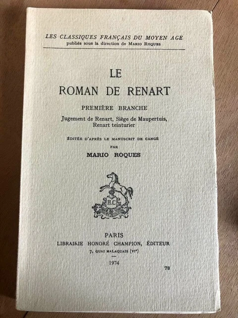 LE ROMAN DE renart. branches | Très bon état EUR 14,00 - PicClick FR