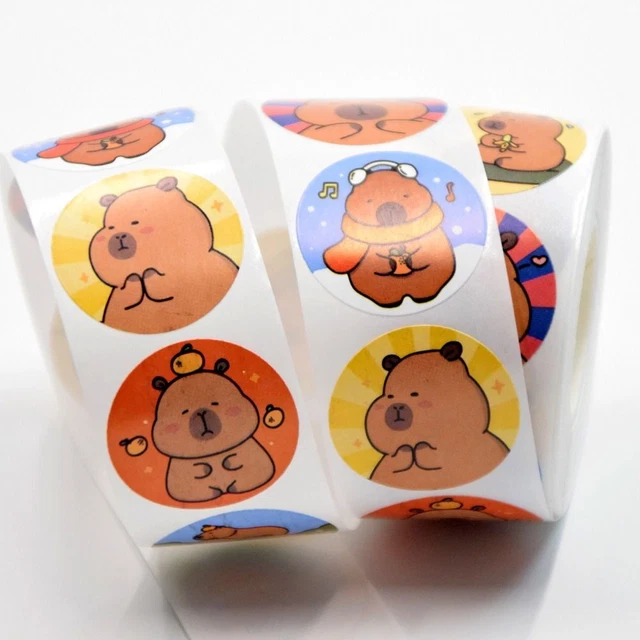 CAPYBARA CUTE CAPYBARA Stickers Paper Tape Cartoon Capibara Stickers ...
