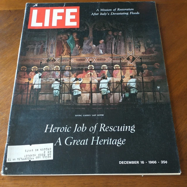 LIFE MAGAZINE DECEMBER 16 1966 Gaddis Last Supper | Italy's Devastating ...