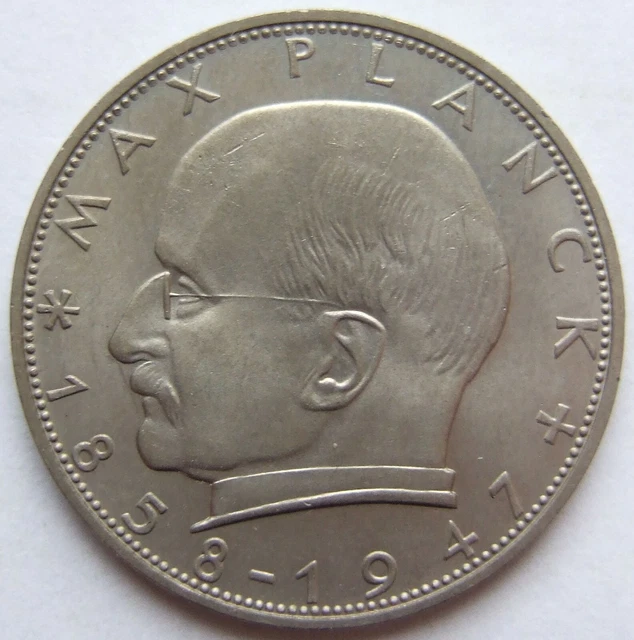 COIN FRG MAX Planck 2 German Mark 1958 F IN Uncirculated £59.66 ...