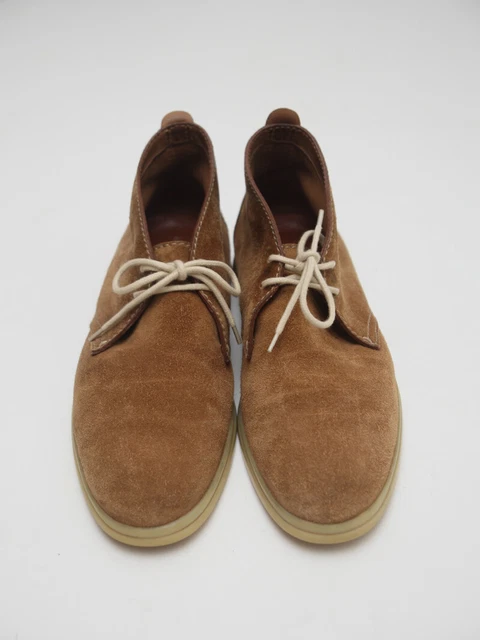 LORO PIANA MENS Soft Walk Camel Brown Suede Chukka Ankle Boots Shoes NP ...