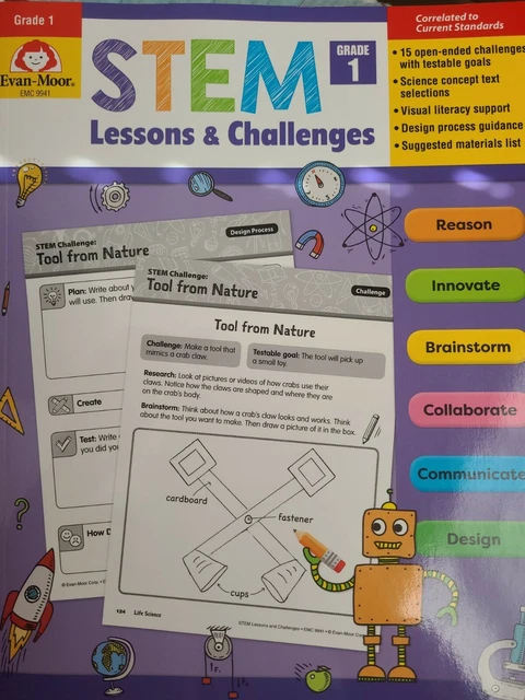 STEM LESSONS AND Challenges, Grade 1 $17.25 - PicClick