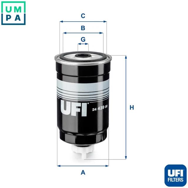 FUEL FILTER 24.439.00 For Hyundai Embera/V Matrix Excel/Ii Sonata Getz ...
