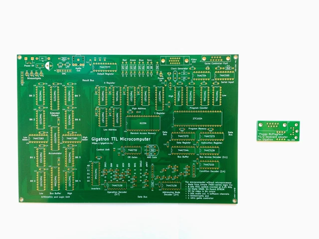 GIGATRON TTL 8-BIT Computer + PS/2 Keyboard Adapter PCB EUR 19,90 ...