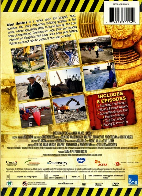 NEW 2DVD SET- Mega Builders Season 1 - Discovery Channel - 6 Episodes ...