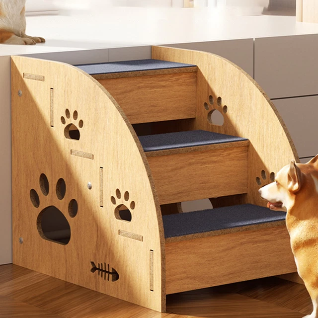 PET STAIRS FOR Bed Indoor Cat Steps Pet Stairs High Bed Climbing Dog ...
