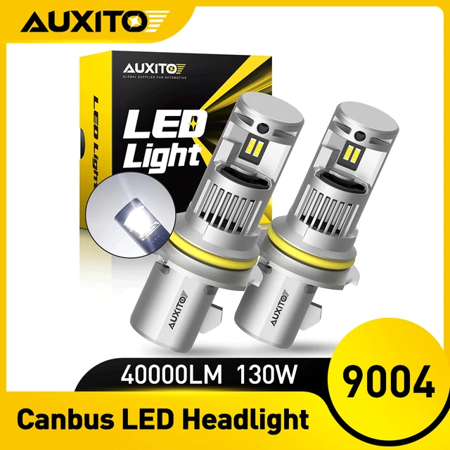 LED 9004 HB1 Headlight Kit 55W 40000LM Conversion Light Bulbs 6500K ...