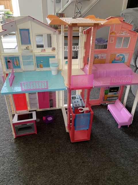 BARBIE DLY32 ESTATE Three-Story Town House Colourful and Bright Doll ...
