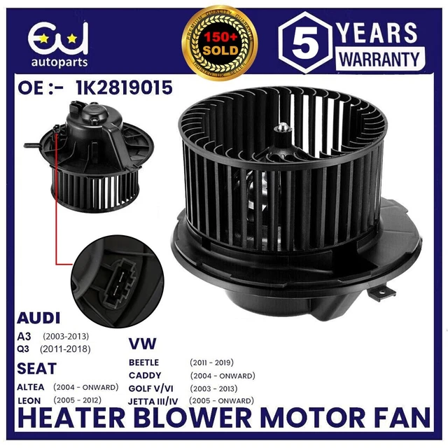 HEATER BLOWER MOTOR Fan For Vw Beetle Caddy Mk3 Mk4 Golf Mk5 Mk6 Jetta ...