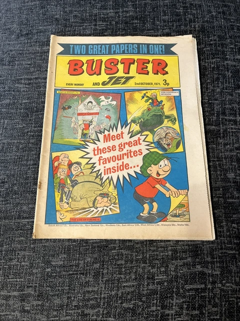 BUSTER & JET Comic - 2 October 1971 - The Merger Issue £12.99 - PicClick UK