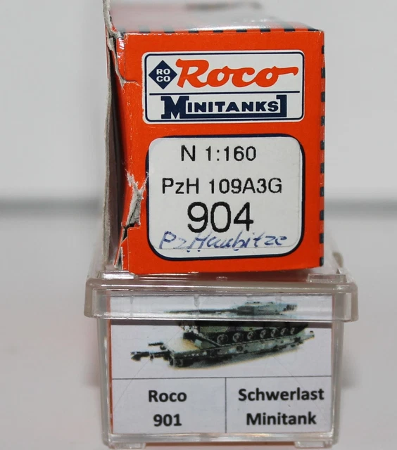 ROCO NR 904 Militär Panzerhaubitze + Tiefladewagen m. Leopard Nr. 901 ...