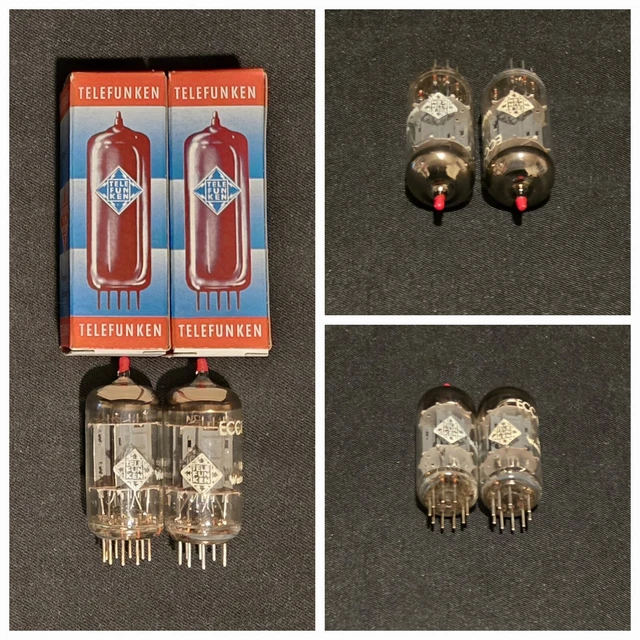 TELEFUNKEN ECC83 12AX7 Legendary Medical Red Tip Diamond Stamp Western ...