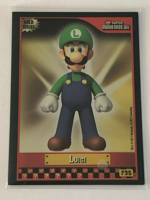CARTE NEW SUPER Mario Bros Wii - Enterplay 2011 - Luigi #F35 - Gold £20 ...