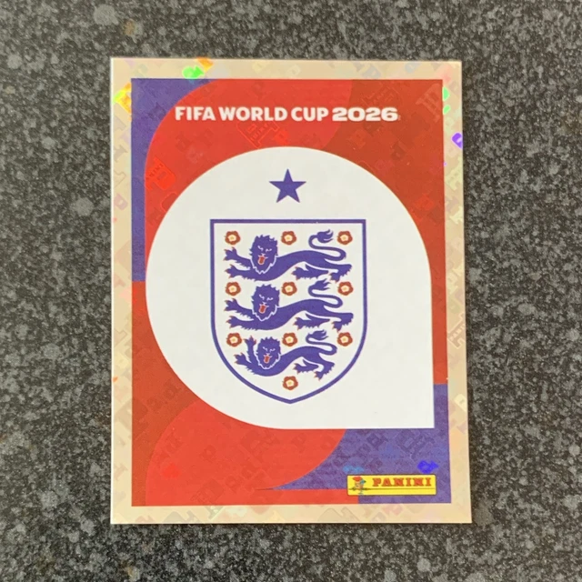 PANINI FIFA WORLD Cup 2026 England Club Badge Logo Football Sticker ENG ...