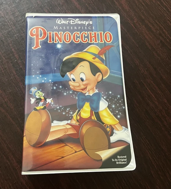 PINOCCHIO WALT DISNEY VHS Masterpiece Collection-on back says 1st time ...