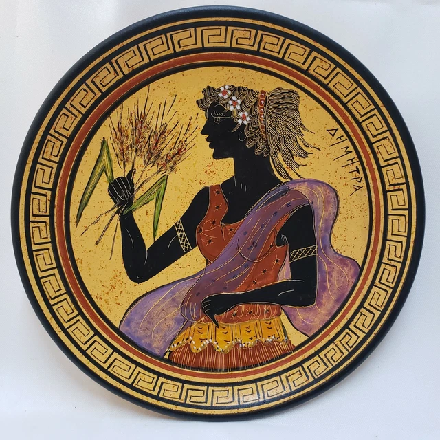 DEMETER GODDESS OF Harvest Demetra Ancient Greek Hand Painted Art ...