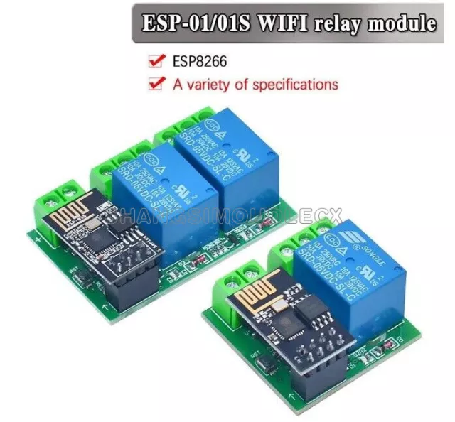 ESP8266 DUAL CHANNEL WIFI Relay Module ESP-01/01S DC 5V With Relay ... ESP8266 DUAL CHANNEL WIFI Relay Module ESP-01/01S DC 5V With Relay ...