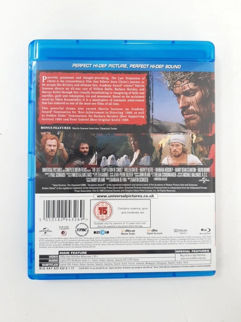 THE LAST TEMPTATION of Christ Blu-ray (2013) Willem Dafoe, Scorsese [15 ...