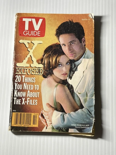 TV GUIDE X-FILES X-Exposed -David Duchovny Gillian Anderson -April 6-12 ...
